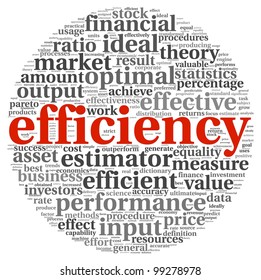 Efficiency Concept Word Tag Cloud On Stock Illustration 99278978 ...