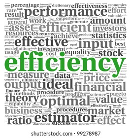 Efficiency Concept Word Tag Cloud On Stock Illustration 99278987 ...