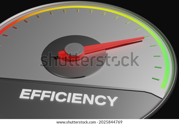 Efficiency Meter Illustration Efficiency Concept 3d Stock Illustration ...