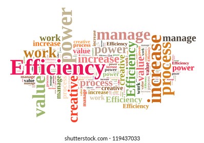 Efficiency Word Cloud Stock Illustration 119437033 | Shutterstock