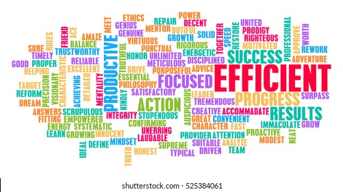 Efficient Word Cloud Concept On White Stock Illustration 525384061 ...