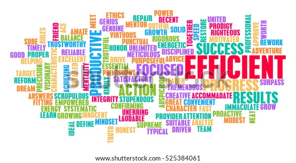 Efficient Word Cloud Concept On White Stock Illustration 525384061 ...