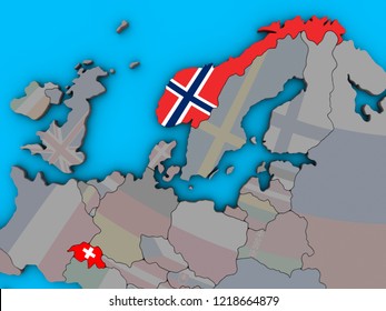 Efta Countries Embedded National Flags On Stock Illustration 1218664879 ...