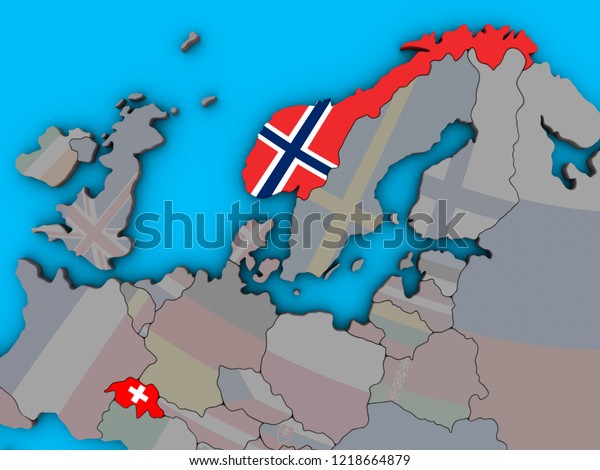 Efta Countries Embedded National Flags On Stock Illustration 1218664879 ...