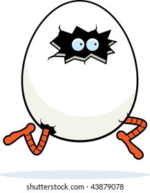 Cartoon Bird Egg Hatching Running Stock Vector (Royalty Free) 222853480