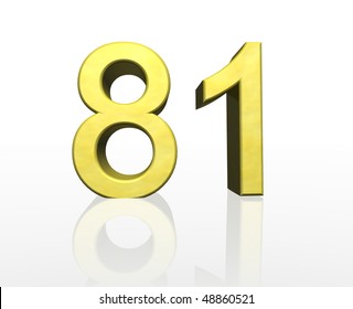 Gold Number 18 Eighteen Isolated White Stock Illustration 2168285933 ...