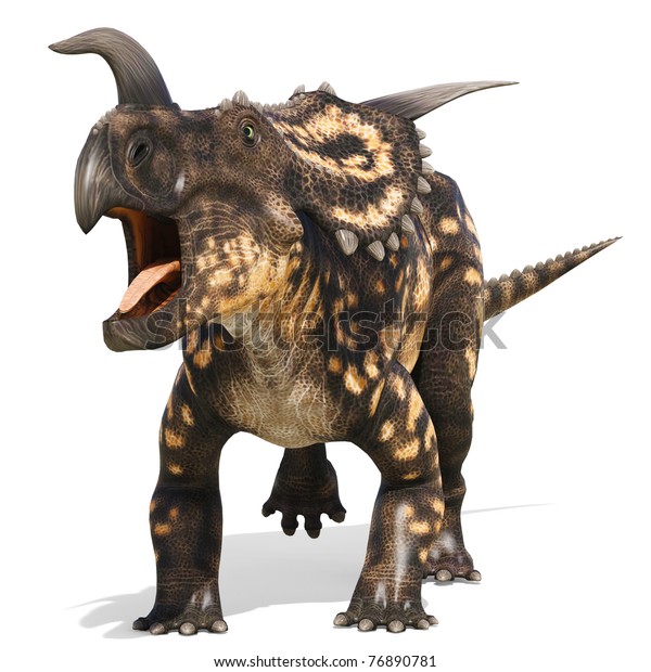 Einiosaurus Walking Stock Illustration 76890781