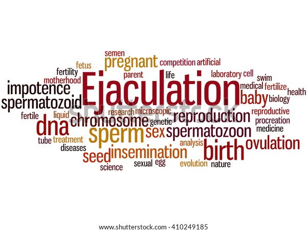 Ejaculation Word Cloud Concept On White Stock Illustration 410249185