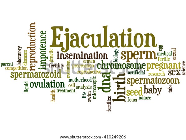 Ejaculation Word Cloud Concept On White Stock Illustration 410249206