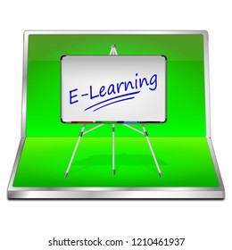 Elearning Button 3d Illustration Stock Illustration 1210461937 ...
