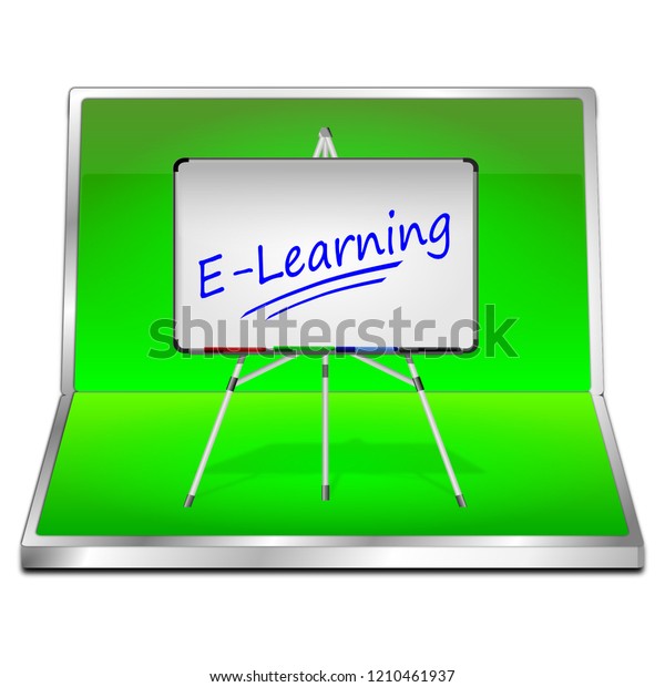 Elearning Button 3d Illustration Stock Illustration 1210461937 ...