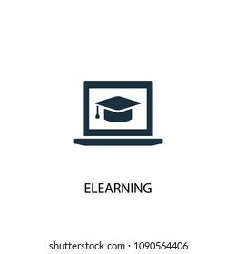 Elearning Icon Simple Element Illustration Elearning Stock Illustration ...