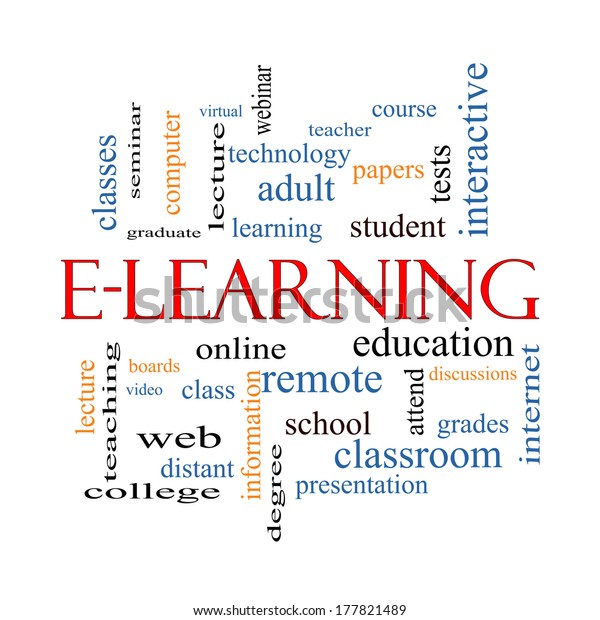 Elearning Word Cloud Concept Great Terms Stock Illustration 177821489 ...