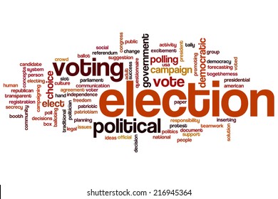 Election Concept Word Cloud Background Stock Illustration 216945364 ...
