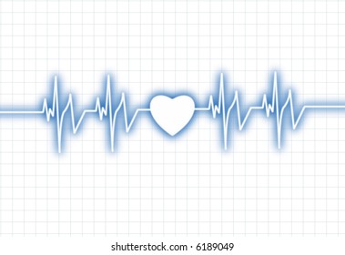 Electrical Activity Human Heart Stock Illustration 6189049