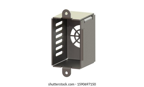 Electrical Control Box Enclosure 3d Rendering Stock Illustration ...