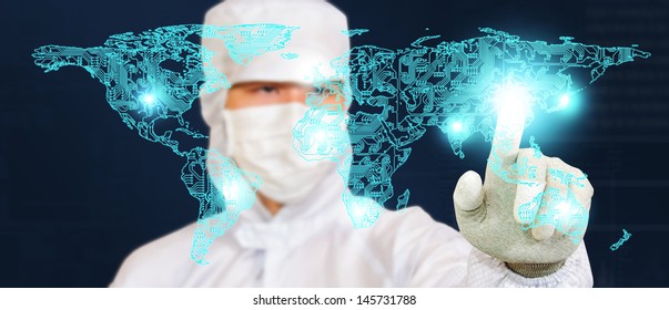Electrical Engineer Working Suit Point On Stock Illustration 145731788 ...