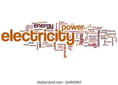 Electricity Concept Word Cloud Background Stock Illustration 216945367 ...