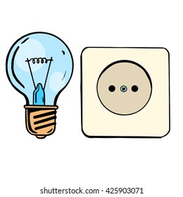 Electricity Light Bulb Socket Stock Illustration 425903071 | Shutterstock