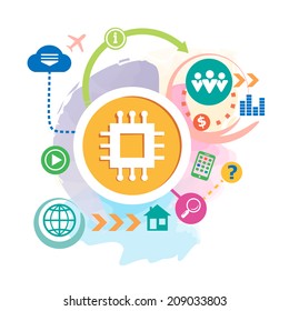 Applicant Tracking System Ats Icons Vector Stock Vector (Royalty Free ...