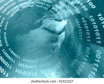 Electronic Collage Map Digits On Checkered Stock Illustration 41312227 ...