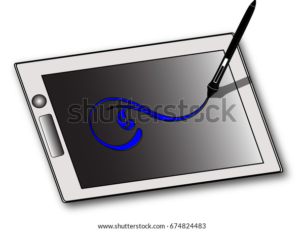 Electronic Drawing Pad Design Stock Illustration 674824483 | Shutterstock