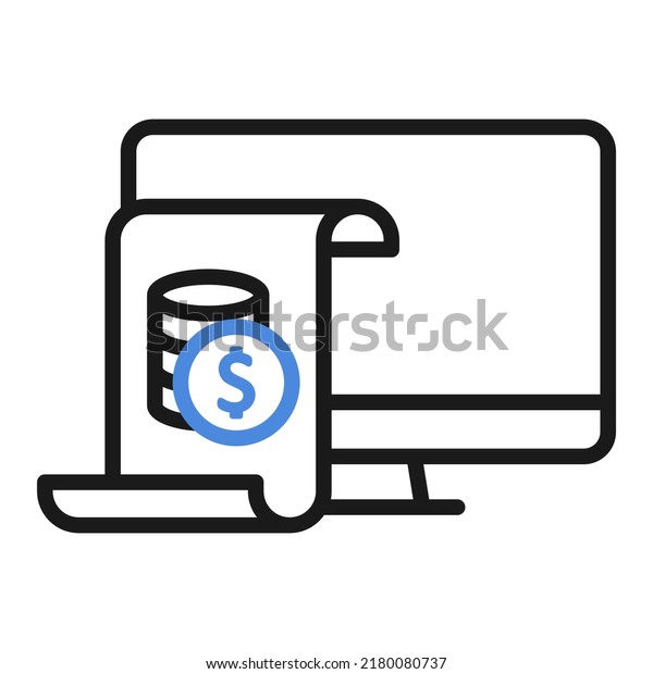 Electronic Einvoice Icon Online Invoice Payment Stock Illustration ...