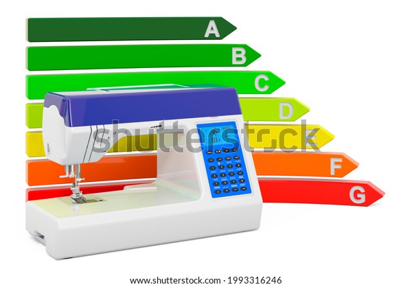 Electronic Sewing Machine Energy Efficiency Chart Stock Illustration ...
