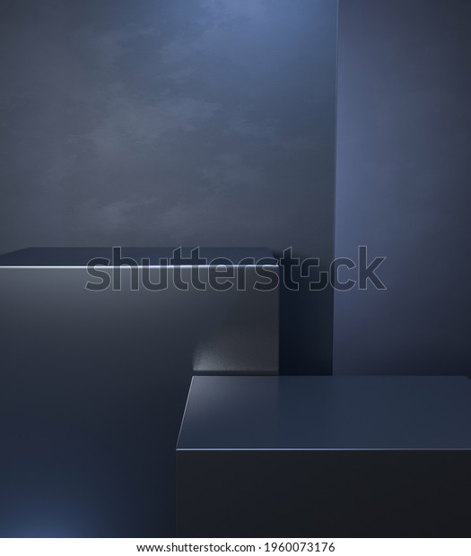 Elegant Dark Interior Light Reflection Black Stock Illustration ...