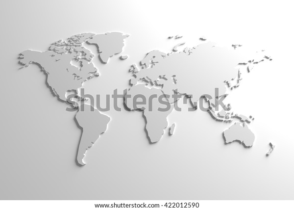 Elegant Gray Global 3d Map Background Stock Illustration 422012590