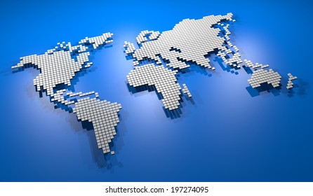 Elegant World Map Render Stock Illustration 197274095 | Shutterstock