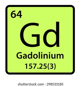 Element Gadolinium Periodic Table Stock Illustration 298533185 ...