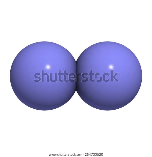 Elemental Nitrogen N2 Molecular Model Nitrogen 스톡 일러스트 254733520 ...