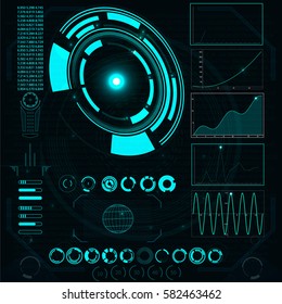 Radar Control Panel Abstract Technology Interface: เวกเตอร์สต็อก (ปลอด ...