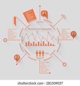 Elements Infographic Interactive Chart Figures 스톡 일러스트 281509037 ...