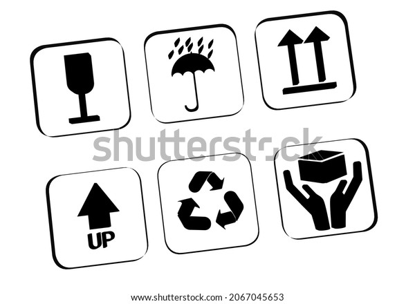 Elements Marking Goods Standardized Labeling Boxes Stock Illustration ...