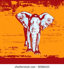 Elephant Grunge Background Stock Vector (Royalty Free) 30136678 ...
