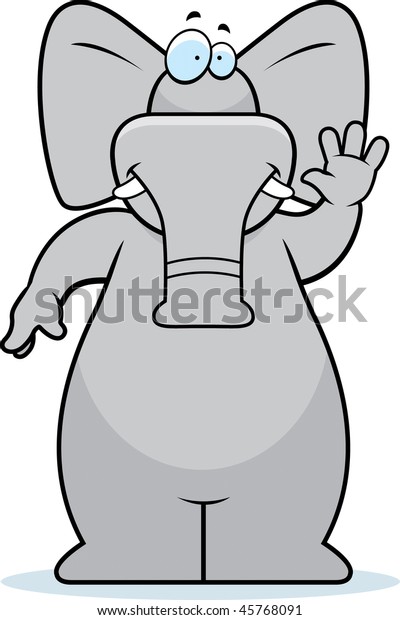 Elephant Waving Stock Illustration 45768091 | Shutterstock