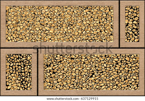 Elevation Wall Tiles Design Pattern Background: ภาพประกอบสต็อก ...