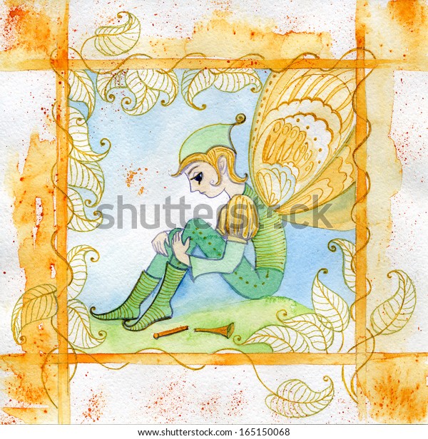 Elfin Pixie Elf Sprite Fairy Fay Stock Illustration 165150068 ...