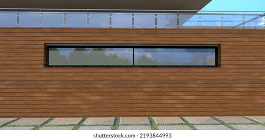 Elongated Rectangular Window On Wall Finished Stock Illustration ...