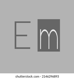 Em Elegant Initial Name Logo Linked Stock Illustration 2146296893 ...