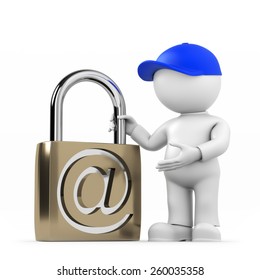 3d Man Security Padlock 스톡 일러스트 157842335 | Shutterstock