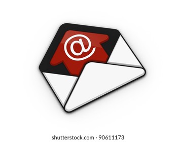 Email Icon Red Color Isolated Vector: เวกเตอร์สต็อก (ปลอดค่าลิขสิทธิ์ ...