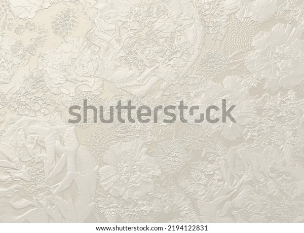 Embossed Silver Flower Background 3d Illustration Stock Illustration ...
