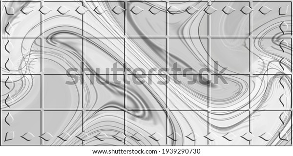 Embossed Square Border Design Isolatedwith Black Stock Illustration ...