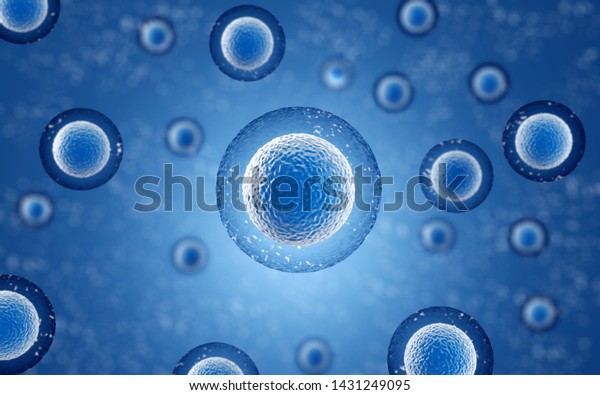 Embryonic Blue Stem Cells Cellular Therapy Stock Illustration ...