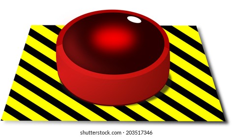 Red Alert Button Over Yellow Black Stock Vector (Royalty Free) 99146012
