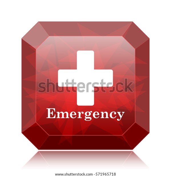Emergency Icon Red Website Button On Stock Illustration 571965718 ...