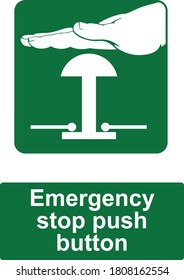 Emergency Stop Push Button Safe Condition Stock Illustration 1808162554 ...